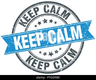 keep calm sign. round ribbon label set. Stamp Stock Vector Image & Art ...