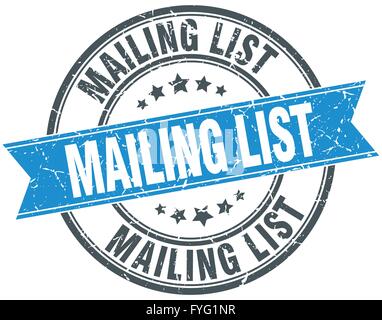 mailing list grunge ribbon. mailing list sign. mailing list banner ...