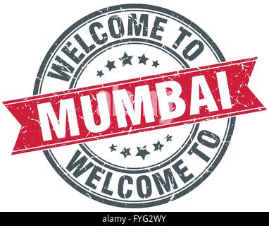 Welcome to Mumbai stamp. Mumbai round sign isolated on white background ...