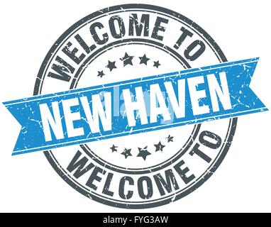 New Haven stamp. welcome to New Haven blue sign Stock Vector Image ...