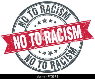no to racism grunge ribbon. no to racism sign. no to racism banner ...