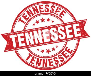 Tennessee red round grunge vintage ribbon stamp Stock Vector Image ...