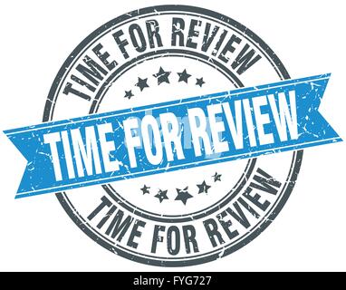 time for review blue round stamp Stock Vector Image & Art - Alamy