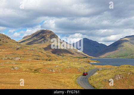 Car in Wasdale, Lake District National Park, Cumbria, England UK Stock ...