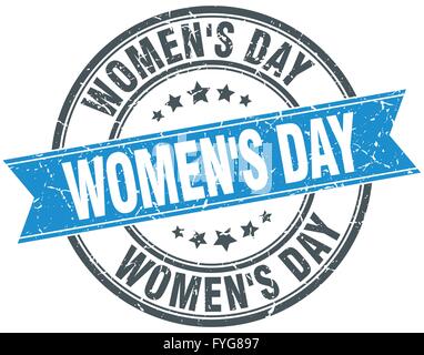women's day blue round grunge stamp Stock Vector Image & Art - Alamy