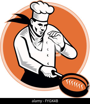 Chef hat and circle Stock Photo - Alamy