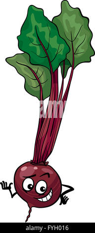 Cartoon Illustration of Funny Beet Vegetable Food Character Stock Photo ...