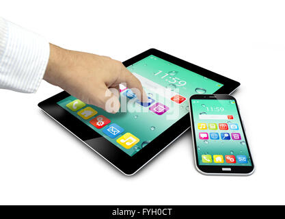 Media devices with interface display Stock Photo - Alamy