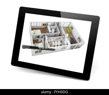 isolated, model, design, project, concept, plan, draft, space, future ...