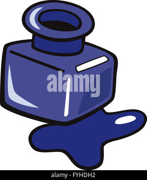 cartoon ink bottle Stock Vector Art & Illustration, Vector Image ...
