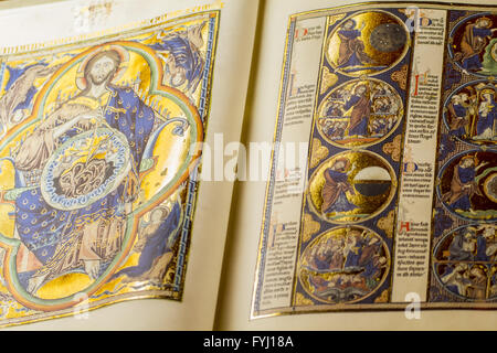 medieval handwritten book by Christian monks Stock Photo - Alamy