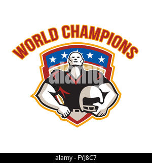 american football champions shield Stock Photo - Alamy
