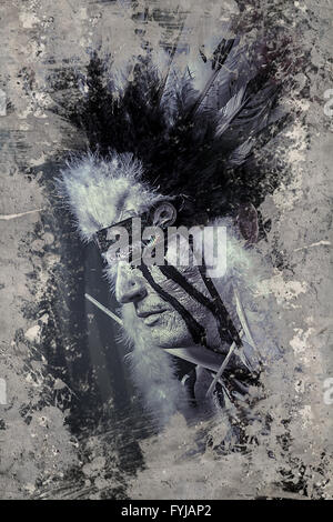 Chief Red Tomahawk Stock Photo - Alamy