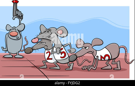 Vector illustration of Cartoon Rat running Stock Vector Art ...