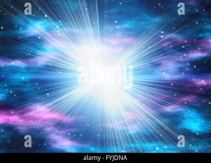 White flash on a blue backgrounds Stock Photo - Alamy