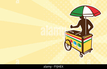 Italian ice push cart vending vendor Stock Photo - Alamy