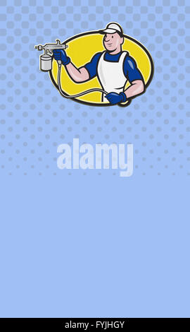 Spray Painter Spraying Gun Cartoon Stock Photo - Alamy