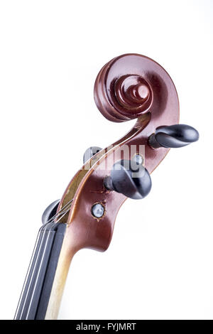 Violin front view isolated on white Stock Photo - Alamy
