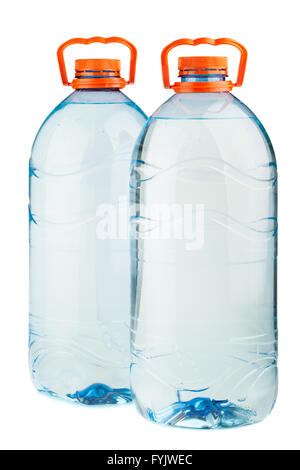 Two big bottles of water isolated on the white background Stock Photo ...