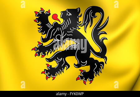 Flag of Flanders. Close Up Stock Photo - Alamy