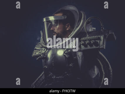 Scifi, man with robotic armor, Starfighter Stock Photo - Alamy