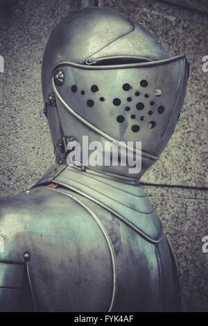 Spanish military armor, helmet and breastplate detail Stock Photo - Alamy