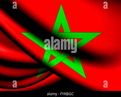 Flag of Morocco. Close Up Stock Photo - Alamy