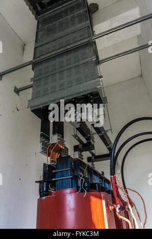View on transformer on the site Stock Photo - Alamy