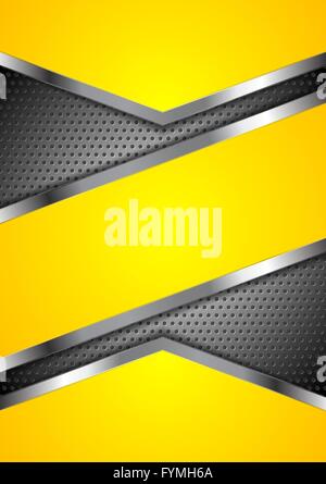 Abstract yellow-black perforated background with highlights - Vector ...