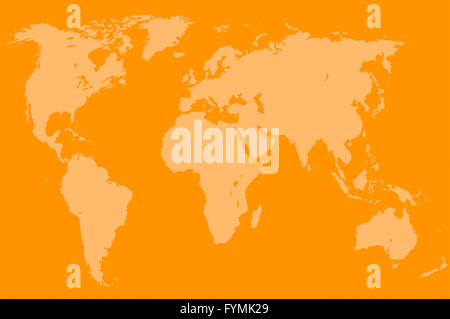 orange world map, isolated Stock Photo - Alamy