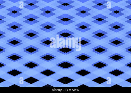 Abstract blue criss cross squares pattern on a black background Stock ...