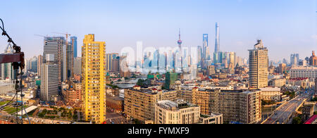 Shanghai, China, Wide Angle, Panoramic View, Skyline, City Center ...