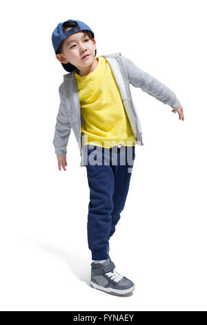 Cute boy break dancing Stock Photo - Alamy