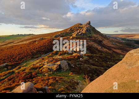 Ramshaw Rocks gritstone escarpment. Peak District National Park near ...