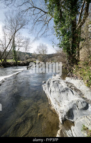 Pont y Ddol bridge near Llannefydd Denbighshire North Wales Stock Photo ...
