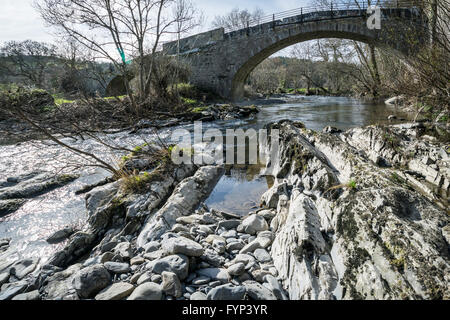 Pont y Ddol bridge near Llannefydd Denbighshire North Wales Stock Photo ...