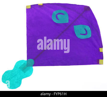 Kite blue violet Stock Photo - Alamy