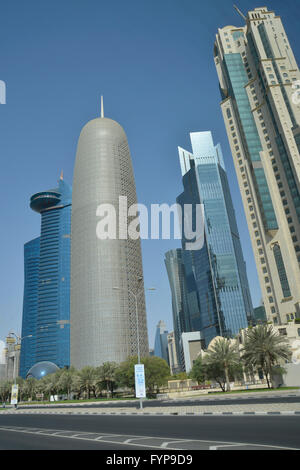 Qatar, Doha, Al Corniche Street, modern architecture, playground Stock ...