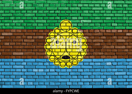 Flag of Utuado painted on brick wall Stock Photo - Alamy