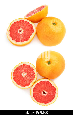 Served grapefruit composition isolated over the white background Stock ...