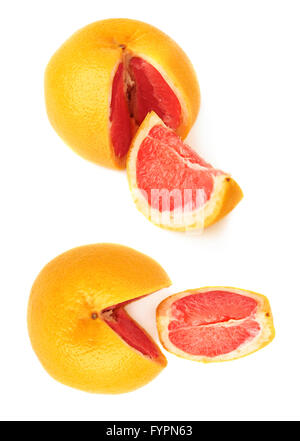 Fresh juicy grapefruit isolated over the white background Stock Photo ...