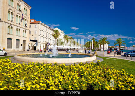 City of Split Riva fountain and waterfront Stock Photo - Alamy