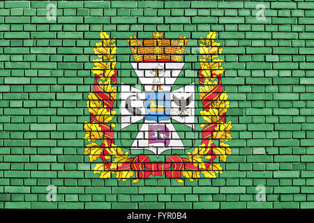 flag of Gomel painted on brick wall Stock Photo - Alamy