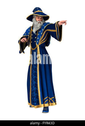 Wizard isolated on the wise background Stock Photo - Alamy