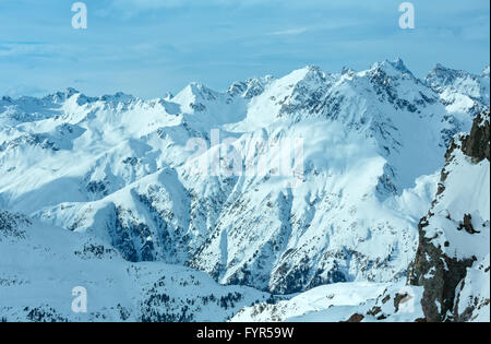 Silvretta Alps winter view (Austria). Panorama Stock Photo - Alamy