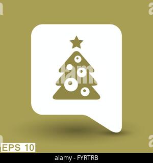Pictograph of christmas tree. Vector concept illustration for design ...