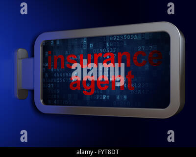 Insurance concept: Insurance Agent on billboard background Stock Photo ...