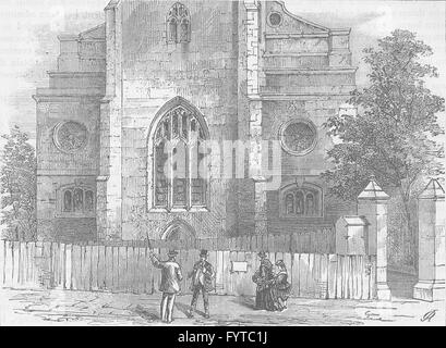 WREN CHURCHES: St.Andrew's church, Holborn, from Snow Hill, in 1850 ...