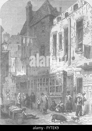 THE "ROOKERY," ST. GILES'S, 1850. London, UK, 19th century engraving ...