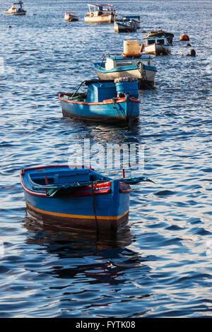 Boats in the ocean bay on a sunny afternoon. Fishing boats in th Stock ...